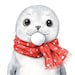 Holiday Baby Seal Clipart: Winter Christmas PNG Set - Etsy