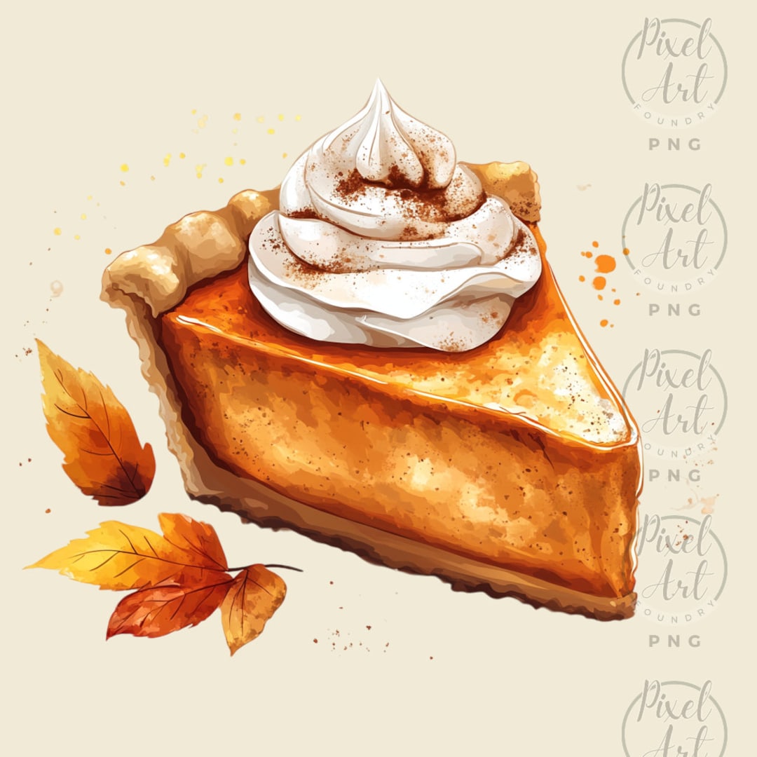 Pumpkin Pie Clipart Set Thanksgiving Desserts Fall Pumpkin Pie ...