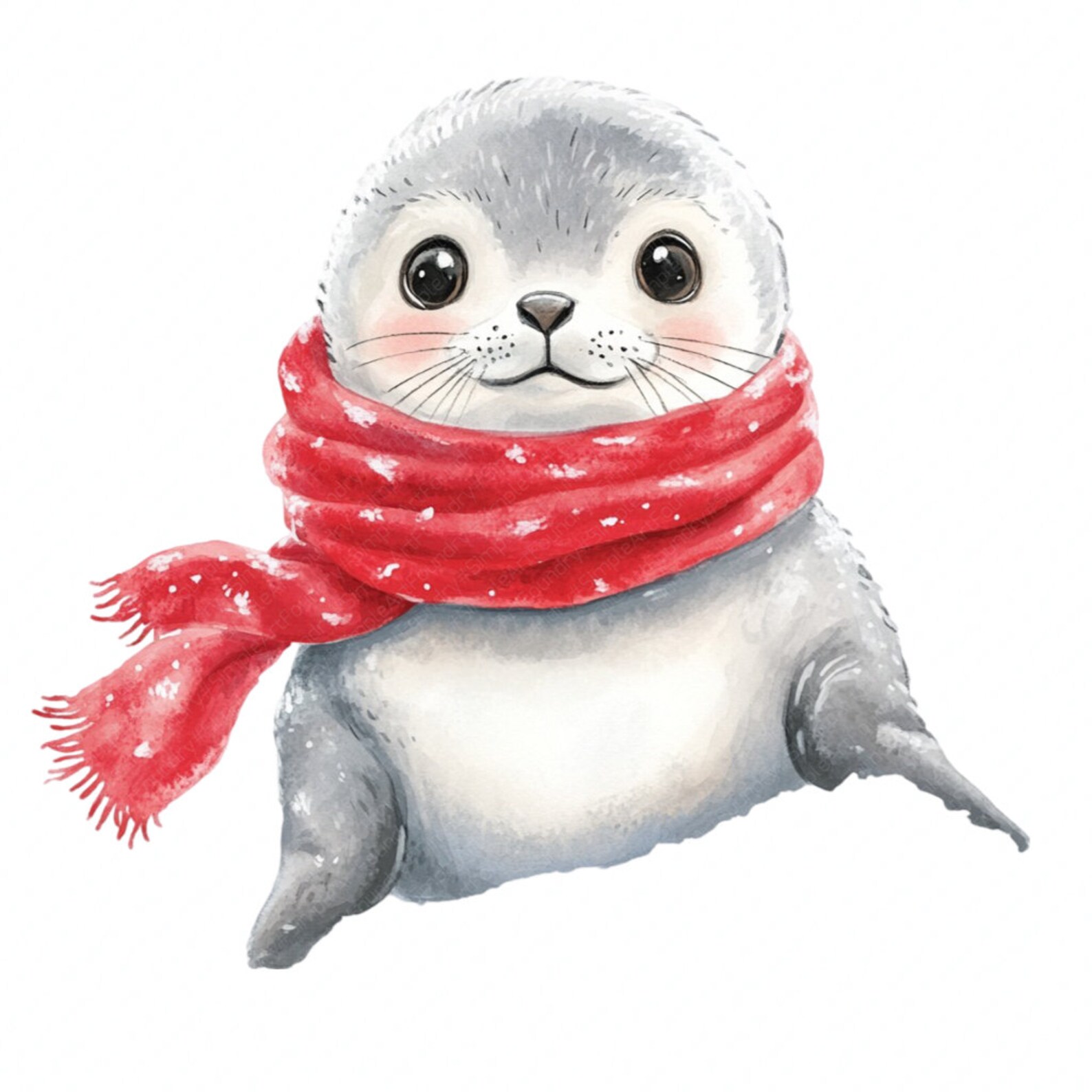 Holiday Baby Seal Clipart: Winter Christmas PNG Set - Etsy