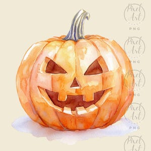 Jack O' Lantern Clipart Collection 24 PNG Images Whimsical Pumpkin ...