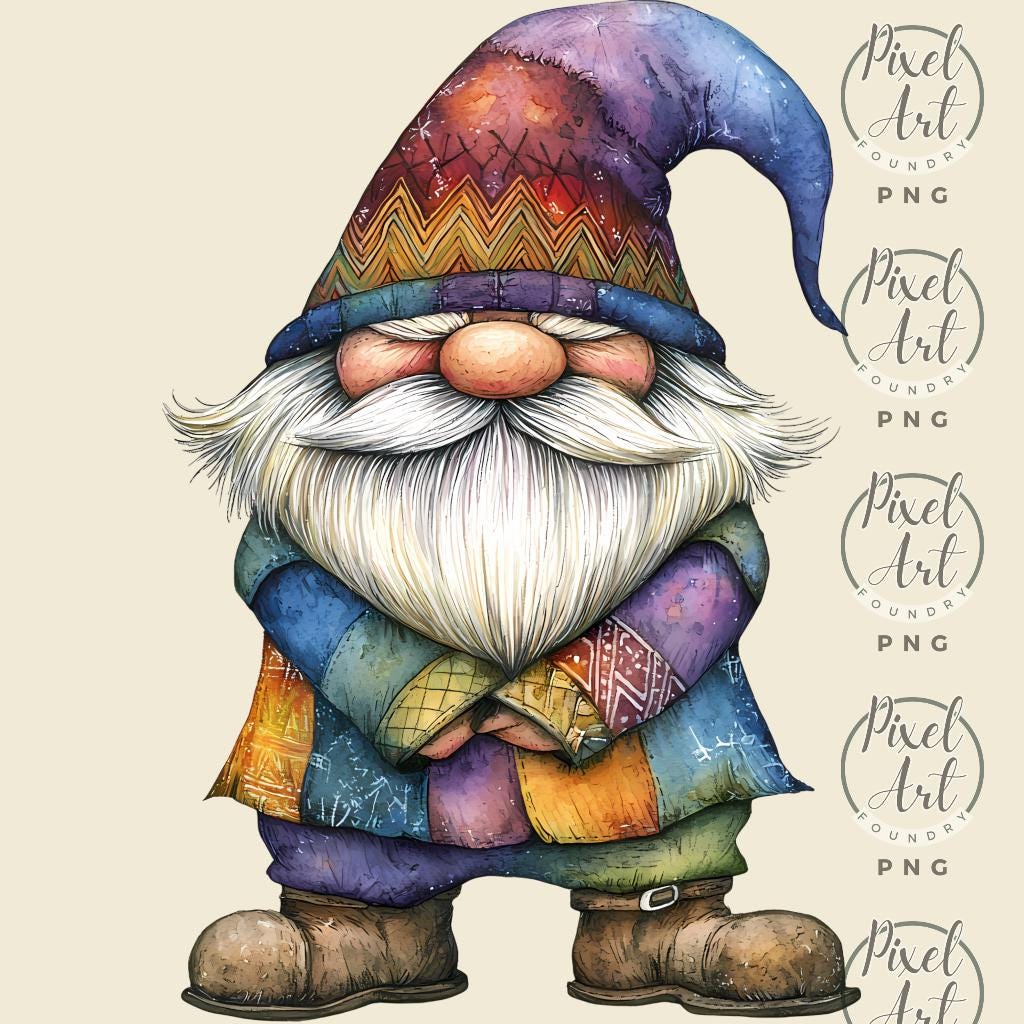 Whimsical Gnome Clipart Collection PNG 21 Adorable Quirky Festive ...