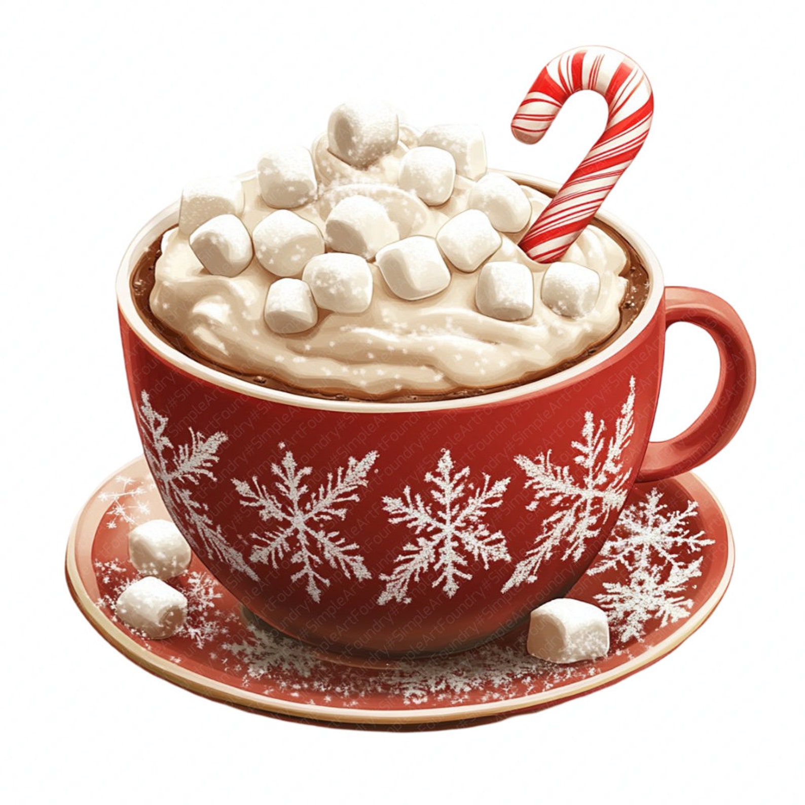Christmas Hot Cocoa Clipart Set – 18 Festive Pngs, Holiday Cocoa Mugs ...