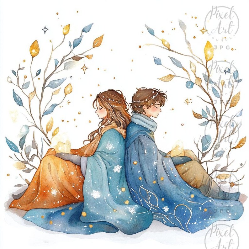 Celestial Snow Sprite Clipart, Ethereal Winter Designs (24 JPG) - Etsy