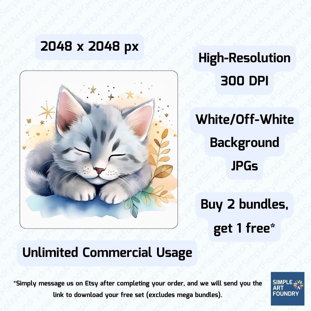 16 Kitten Clipart | Cute Watercolor Kitty Cat Jpgs | Digital Art for ...