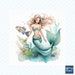 16 Fantasy Mermaid Clipart | JPG Watercolor | Ocean Art for ...