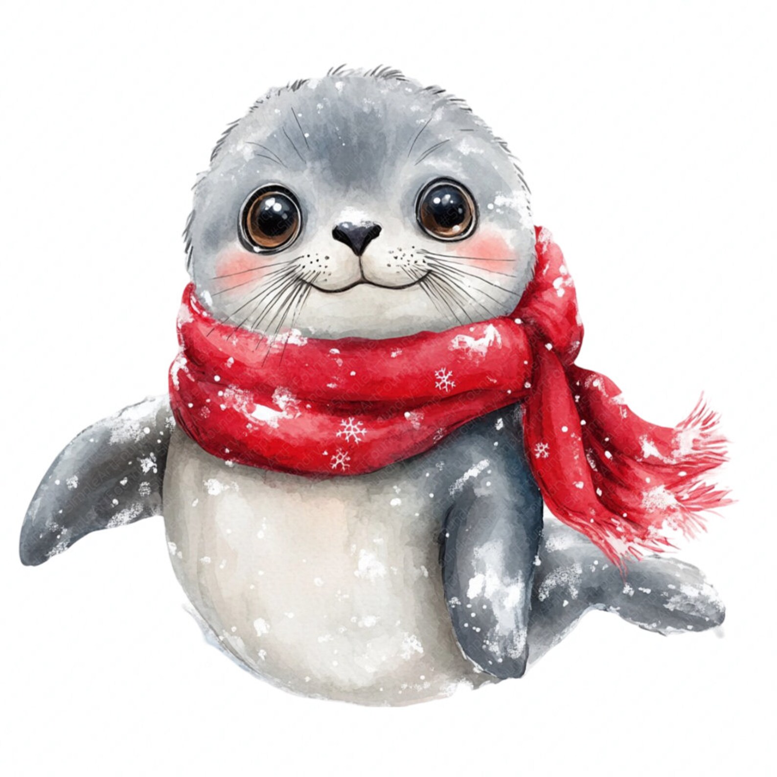 Holiday Baby Seal Clipart: Winter Christmas PNG Set - Etsy