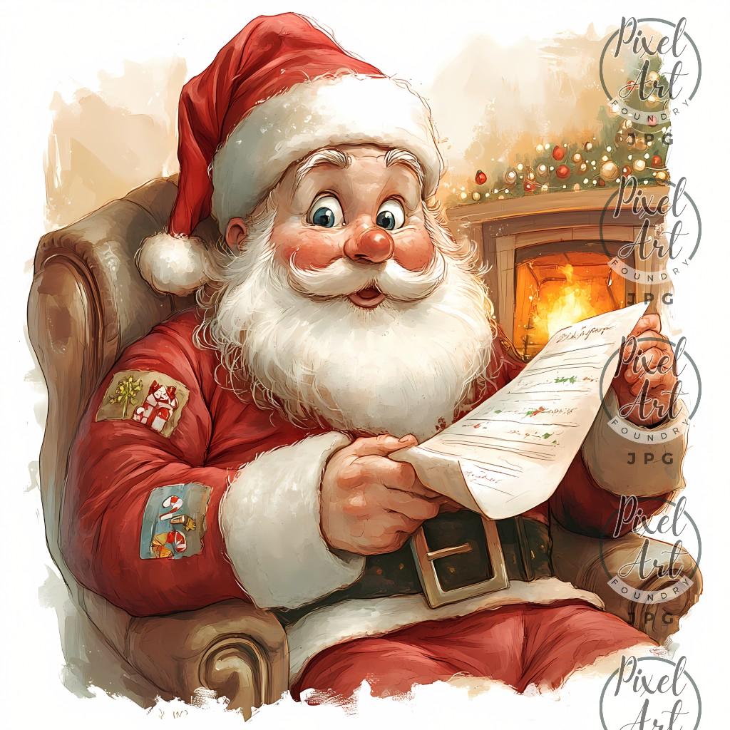 Santa Claus Christmas Clipart Festive Holiday JPG 19 Images Charming ...