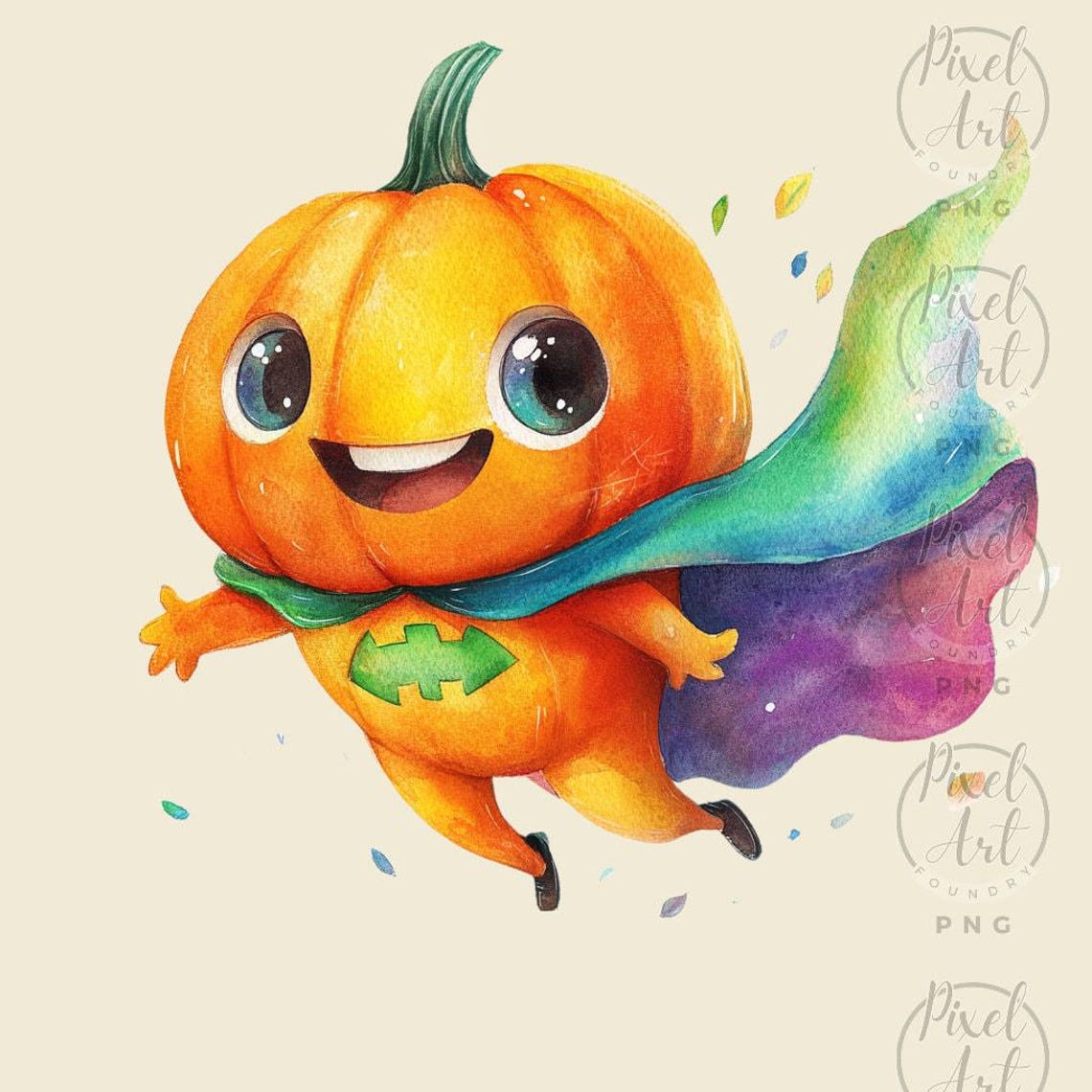 Pumpkin Protectors Clipart: Whimsical Halloween Costume Characters ...
