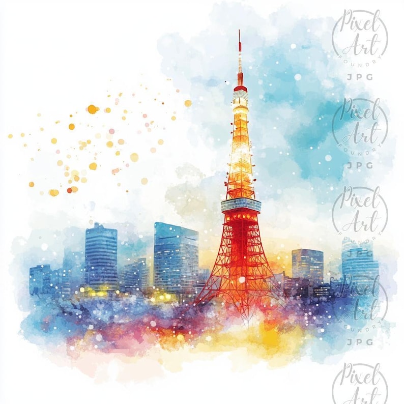 Enchanting Winter Tokyo Clipart Collection 21 Jpgs Sensoji Temple Tokyo ...