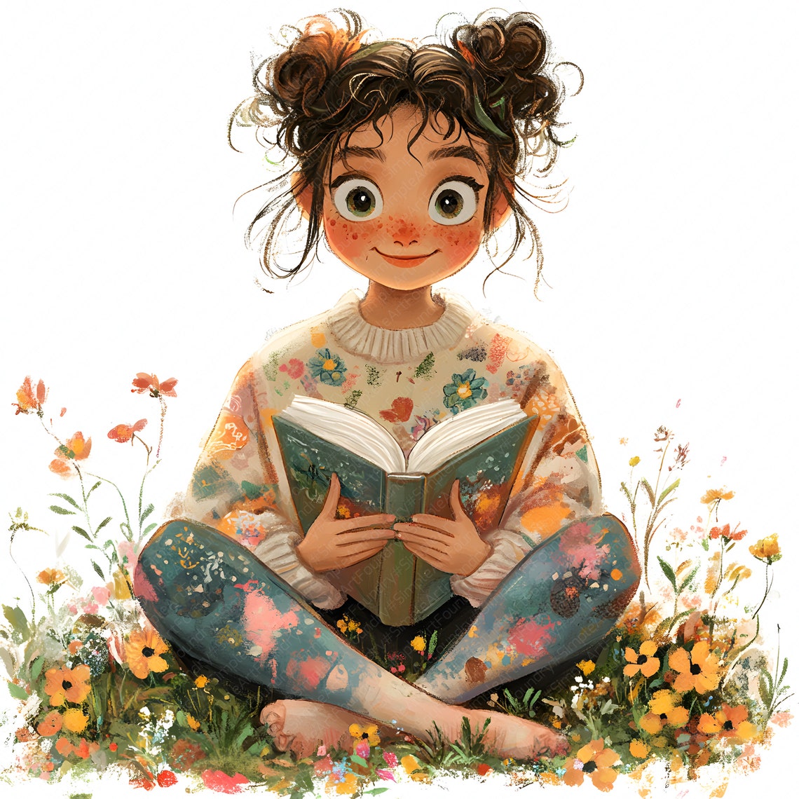 Whimsical Girls Clipart Set 18 Playful Pngs of Quirky Girl ...