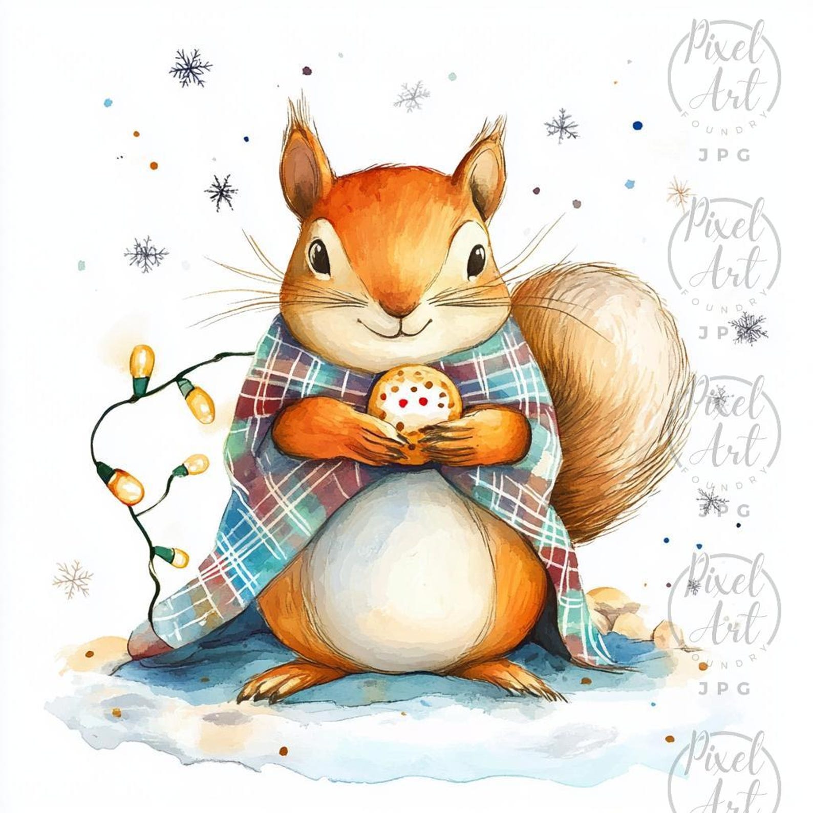 Cozy Woodland Animal Clipart Winter Cabin JPG 20pcs; Raccoon Fox ...