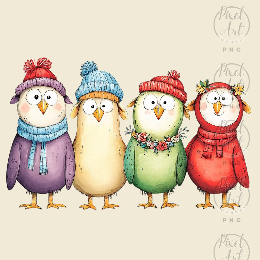 Cottage Core Owl Clipart Set: Whimsical Illustrations (15 PNG) - Etsy