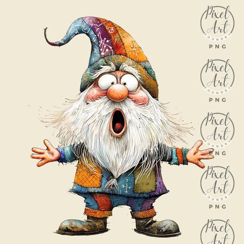 Whimsical Gnome Clipart Collection PNG 21 Adorable Quirky Festive ...