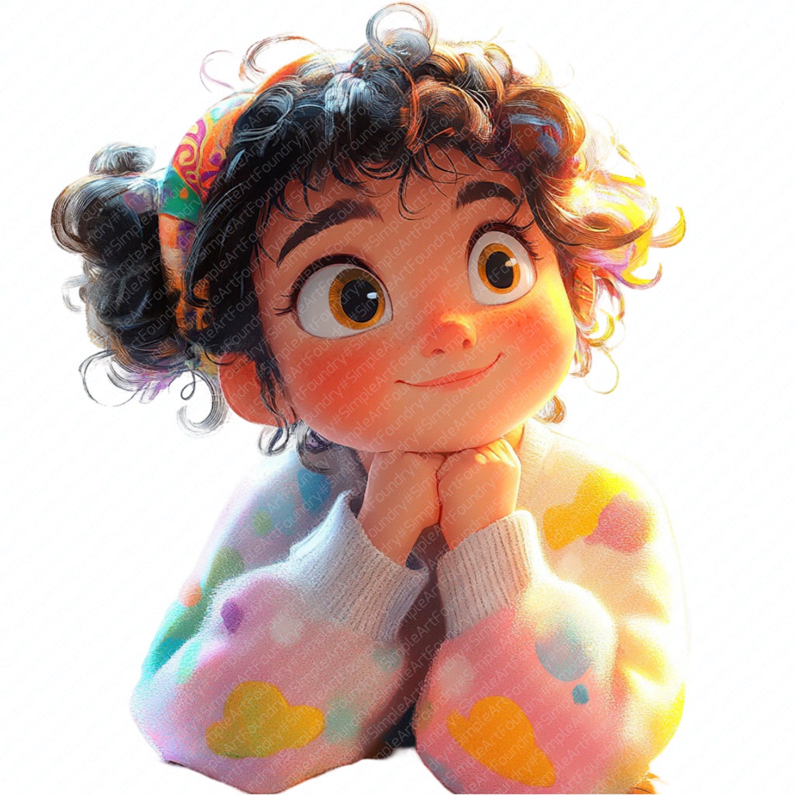Whimsical Gender Neutral Child Clipart, 22 Cozy Adorable PNG Images ...