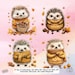 Fall Hedgehog Clipart Set 28 Pngs Cozy Autumn Animals With Sweaters ...