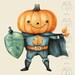 Pumpkin Protectors Clipart: Whimsical Halloween Costume Characters ...