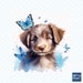 16 Cute Baby Dog Puppy Clipart Set - Watercolor Jpgs for Scrapbooking ...