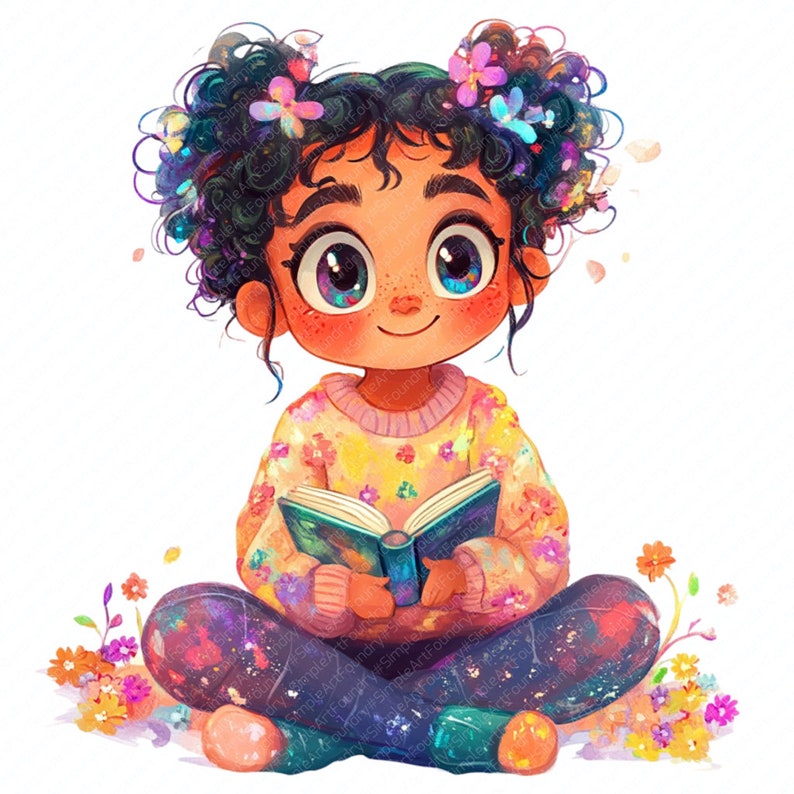 Whimsical Gender Neutral Child Clipart, 22 Cozy Adorable PNG Images ...