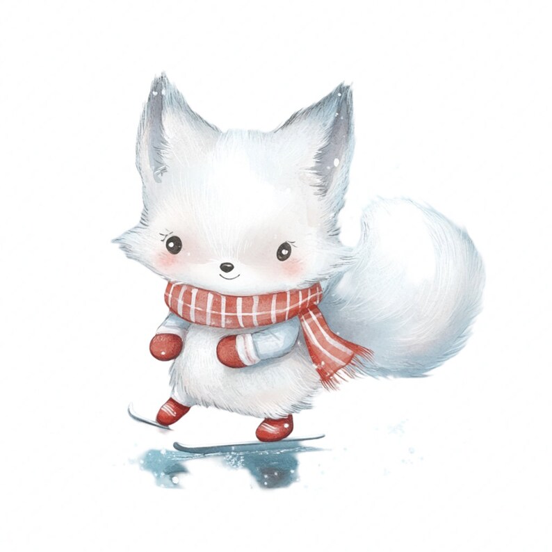 Winter Fox Clipart Set: Cozy Holiday Pngs (digital Download) - Etsy