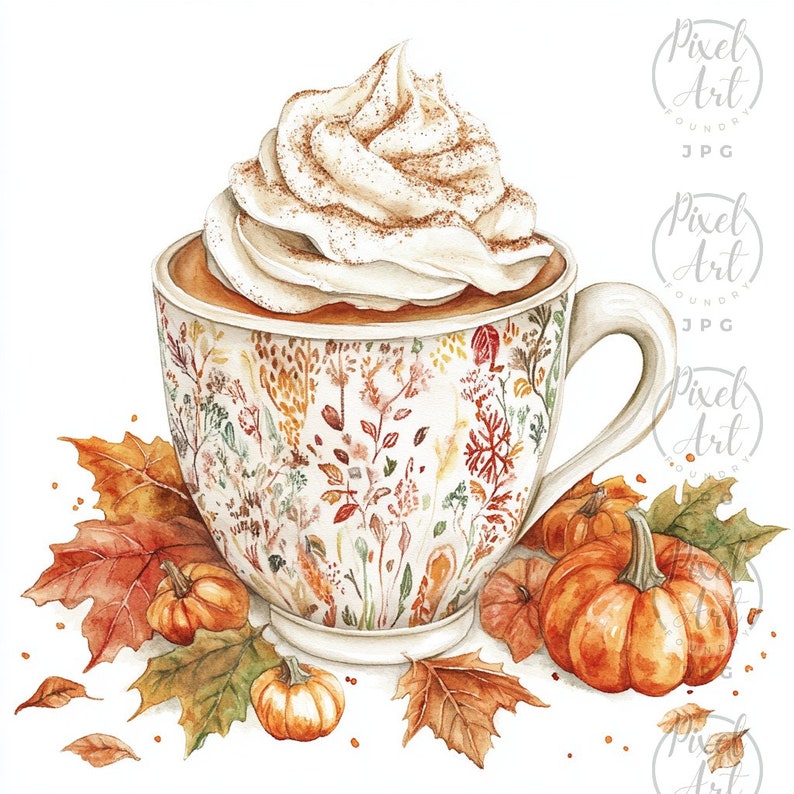 Fall Coffee Cup Clipart: Cozy Autumn Mugs (digital Download) - Etsy