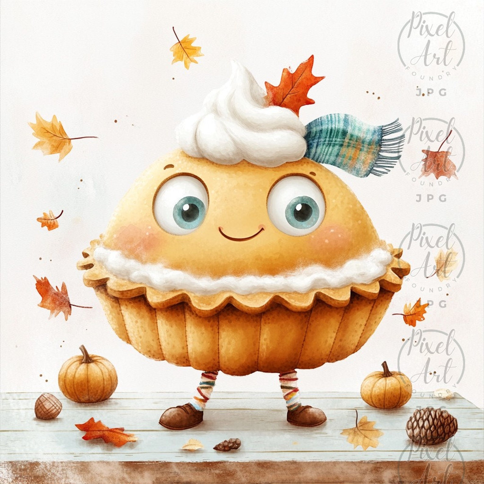 Pumpkin Pie Character Clipart Collection Cute Thanksgiving Pie Faces ...