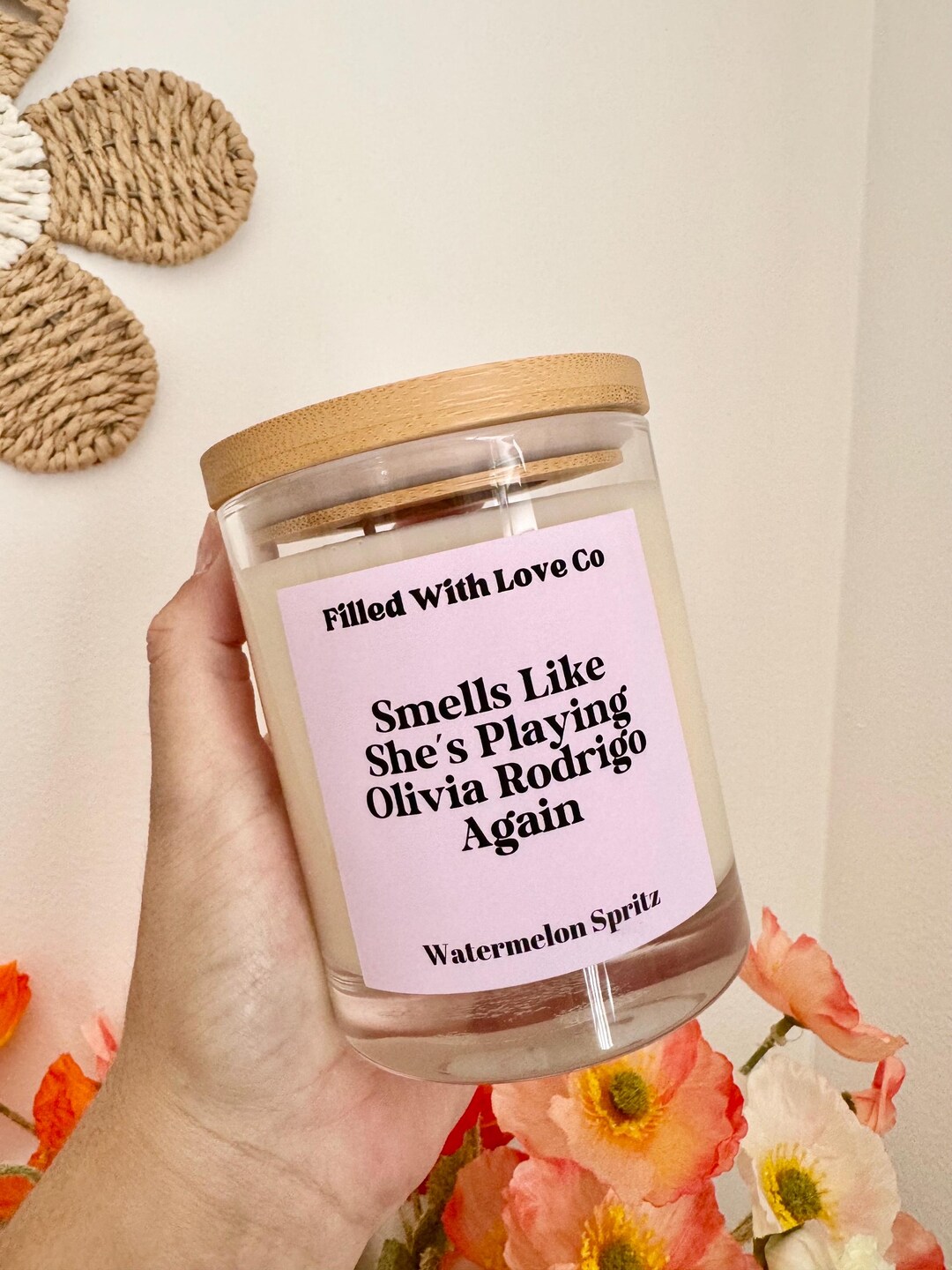 Olivia Rodrigo Candle, Smells Like Shes Playing Olivia Rodrigo, Sour ...