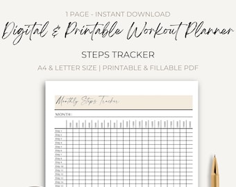 Printable Workout Planner Insert Weekly Weight Tracker Insert, Digital ...