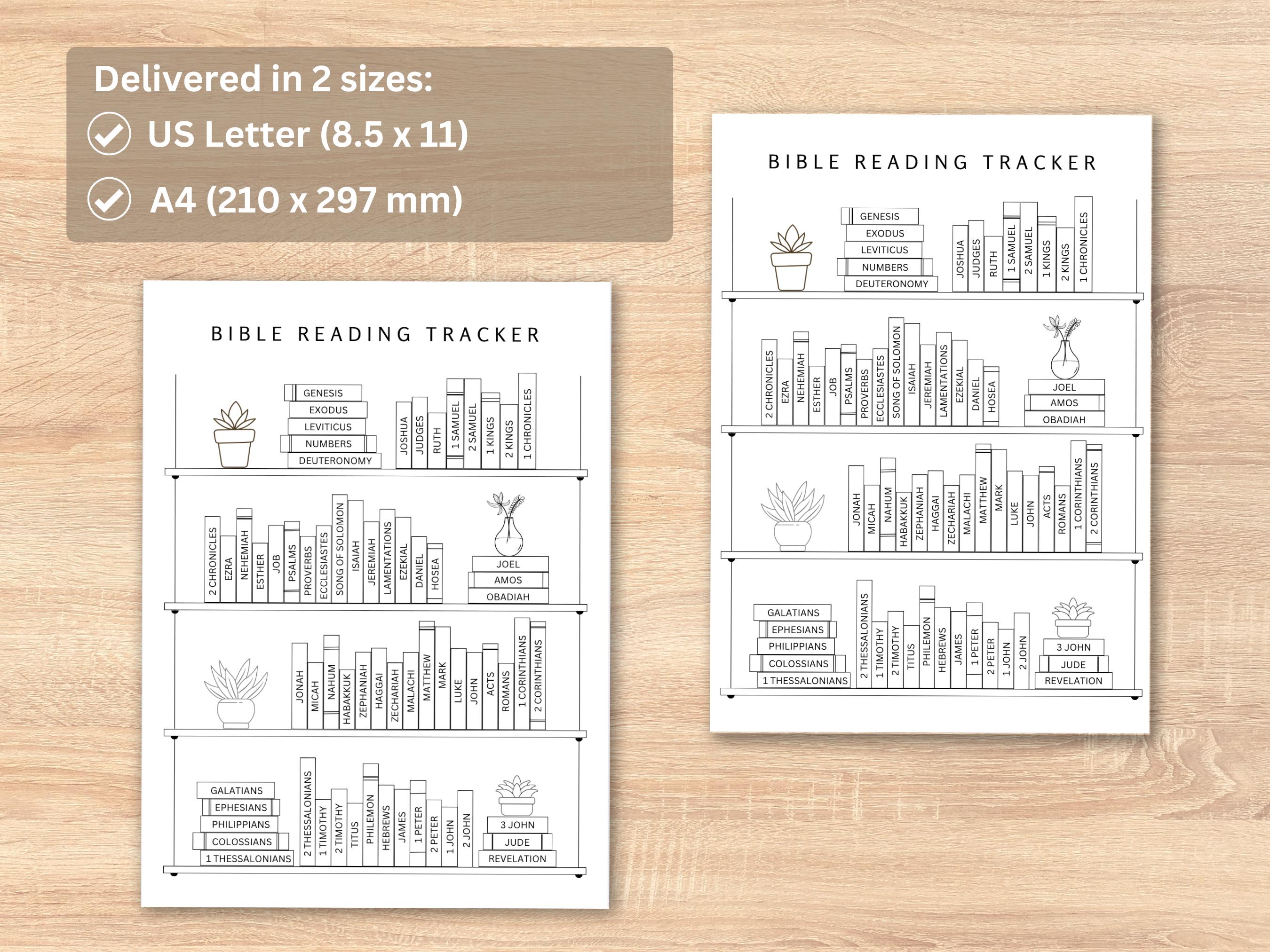 Bible Bookshelf Reading Tracker Printable | Coloring Page (PDF) - Etsy