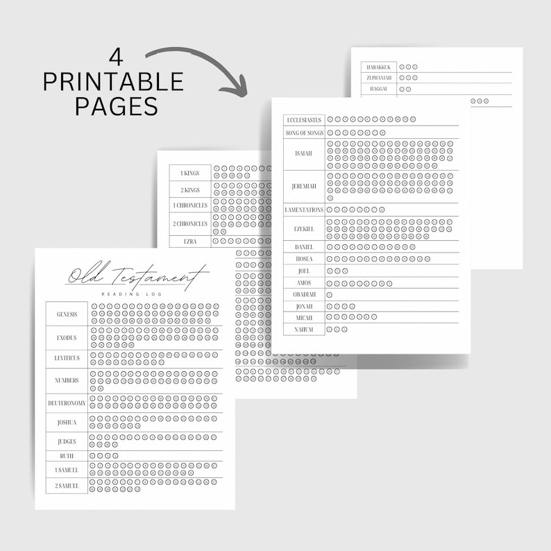 Bible Reading Tracker Printable | Bible Study Printable Pages | Bible ...