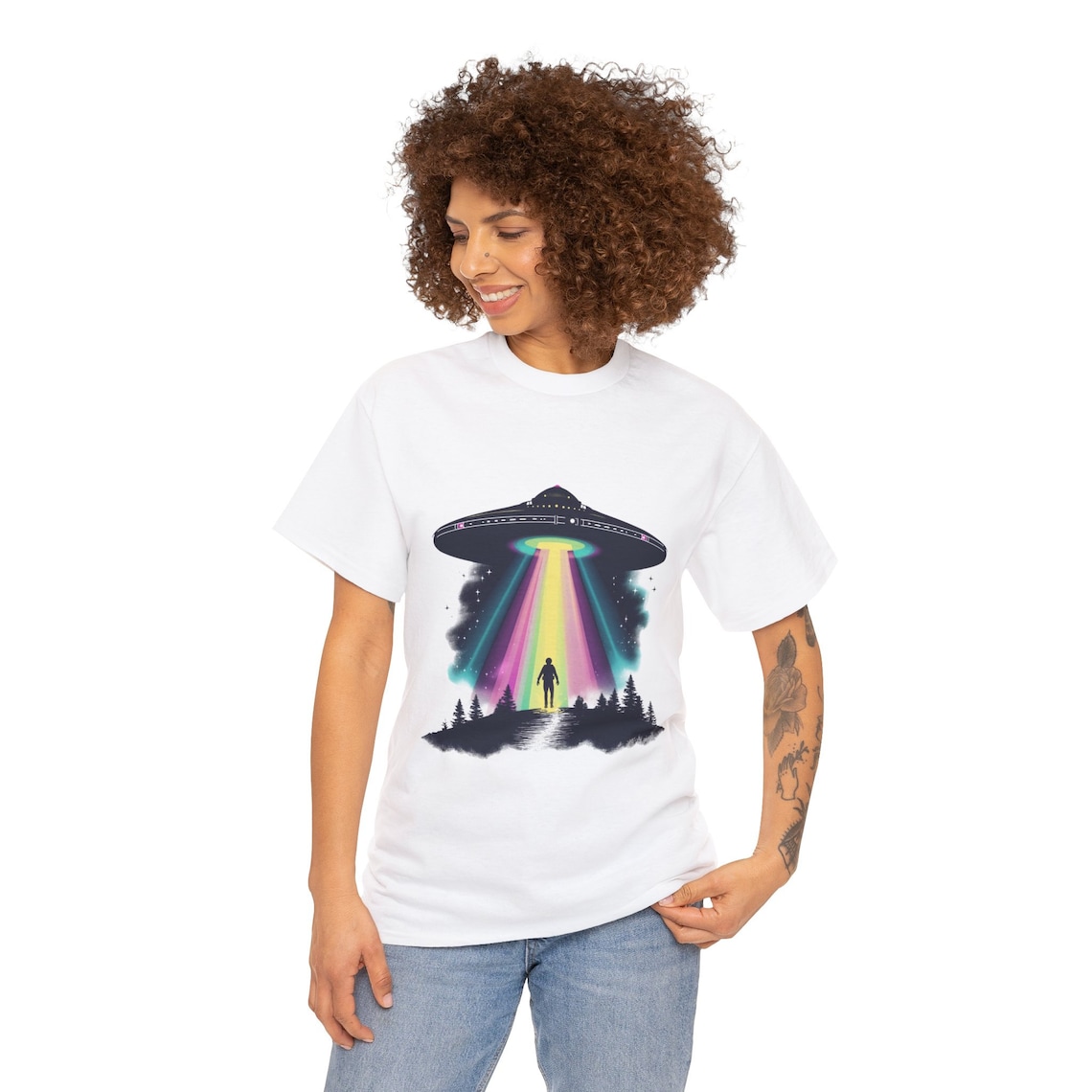 Unisex Tee, Alien T-shirt, Space Tee , UFO, Si-fi, Alien Gift - Etsy