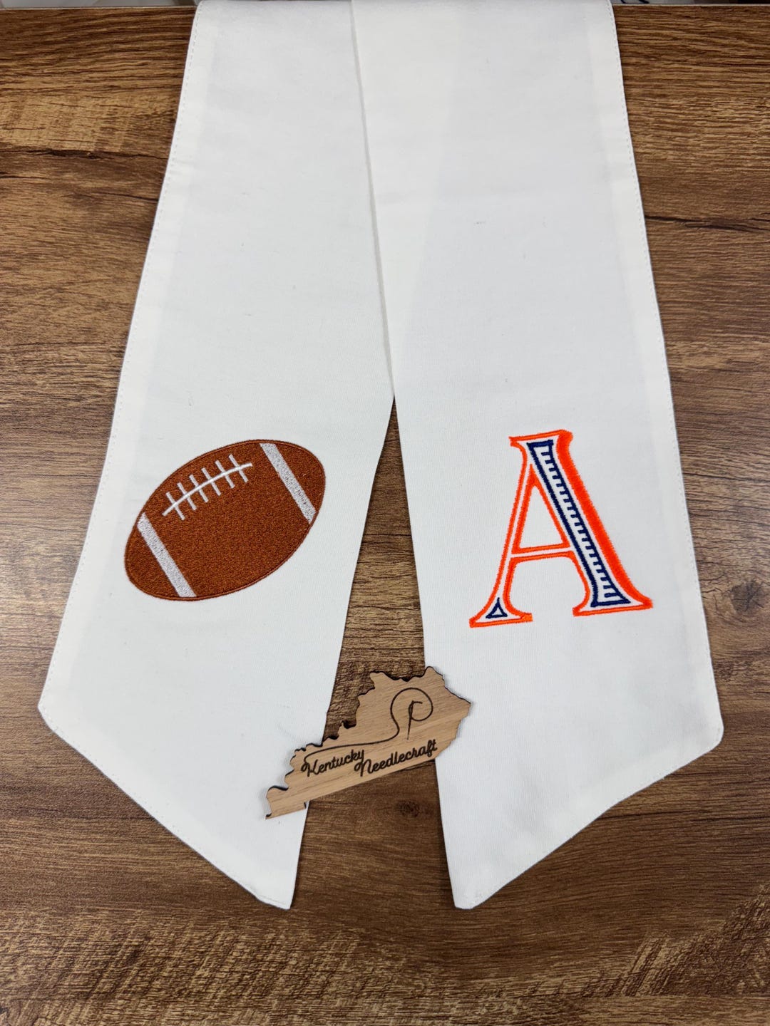 Football Team Spirit Wreath Sash | Monogram Initial With Your Team ...