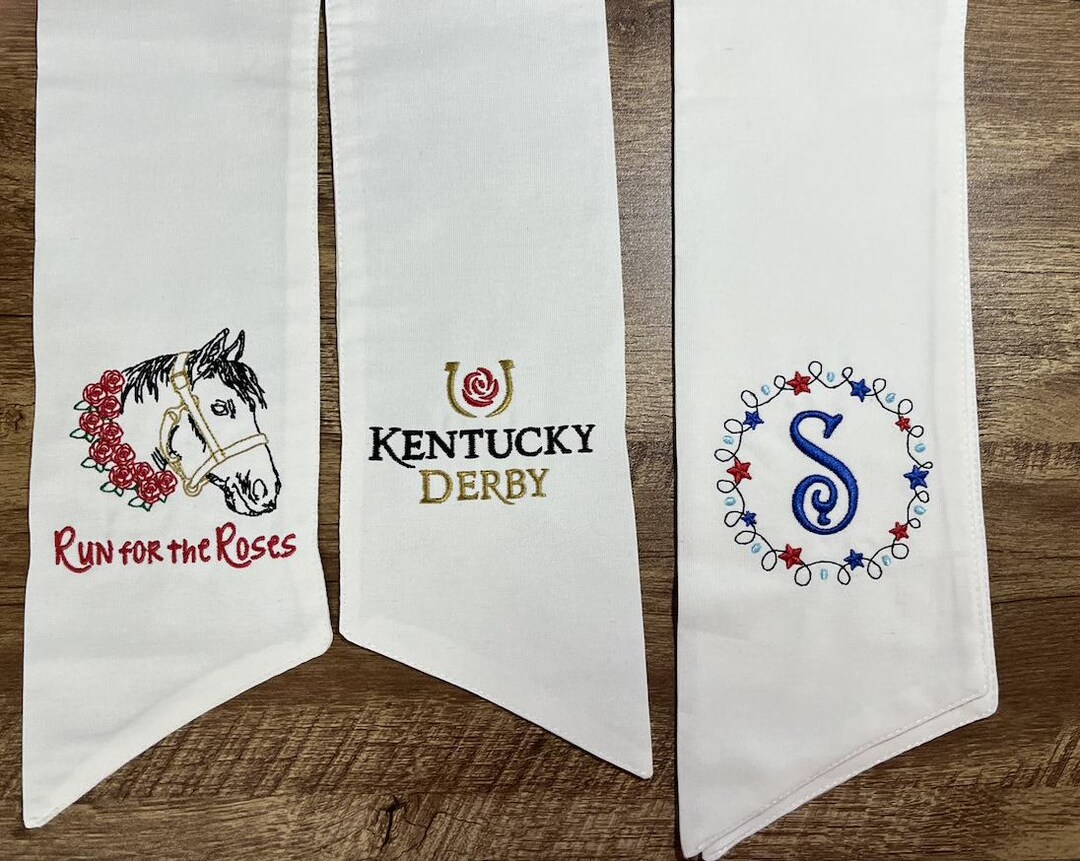 2 Sashes! | Kentucky Derby + Patriotic Initial Sashes | Horse Racing ...