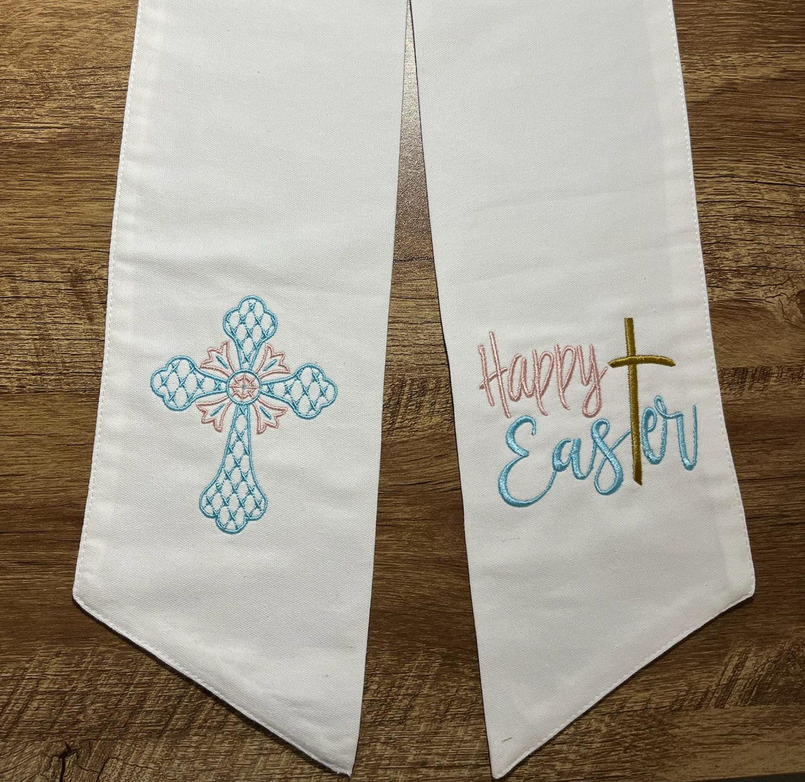 Easter Wreath Sash With Cross | Religious Front Door Decor | Happy ...