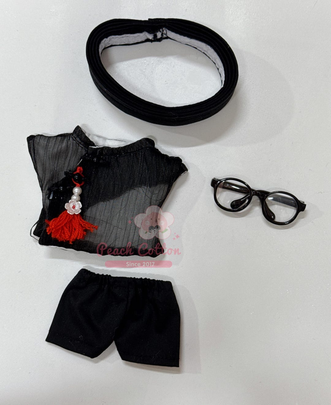 Handmade Black Ao Dai for 17cm Doll: Vietnamese Outfit for 6.5 Inch ...