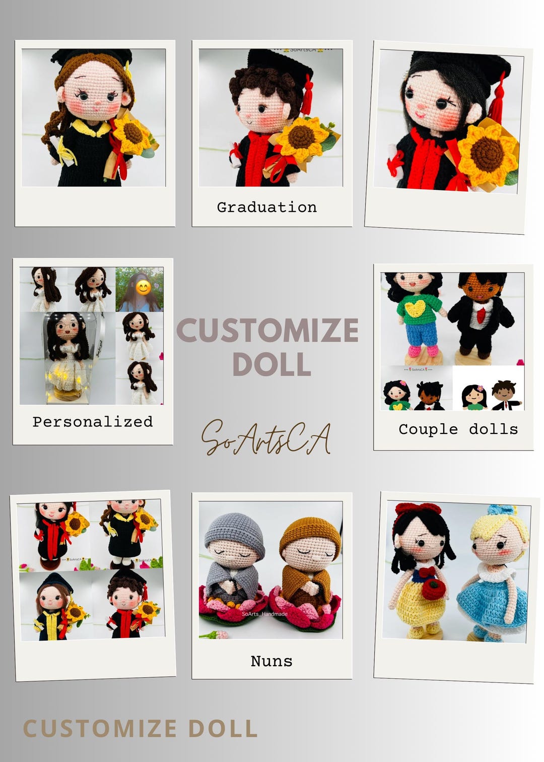 Crochet Doll/customize Doll/personalized Doll/couple Doll/look Alike ...