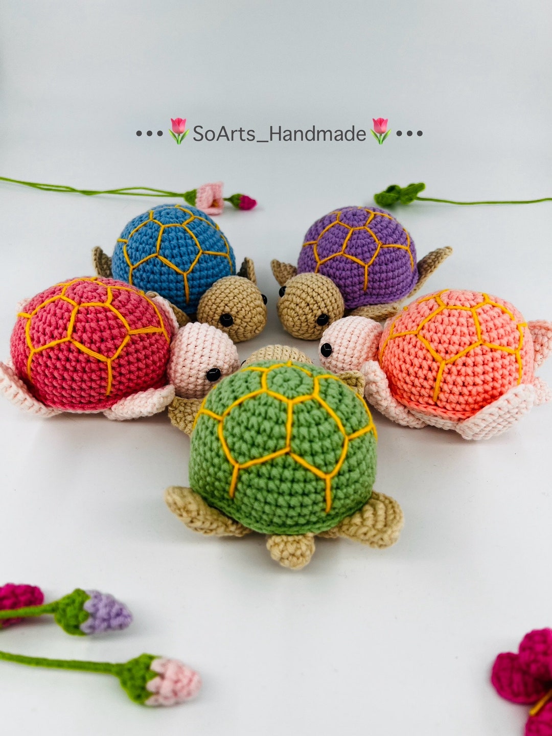 Crochet Turtle,handmade Turtle,colourful Turtle,mini Animal Handmade ...