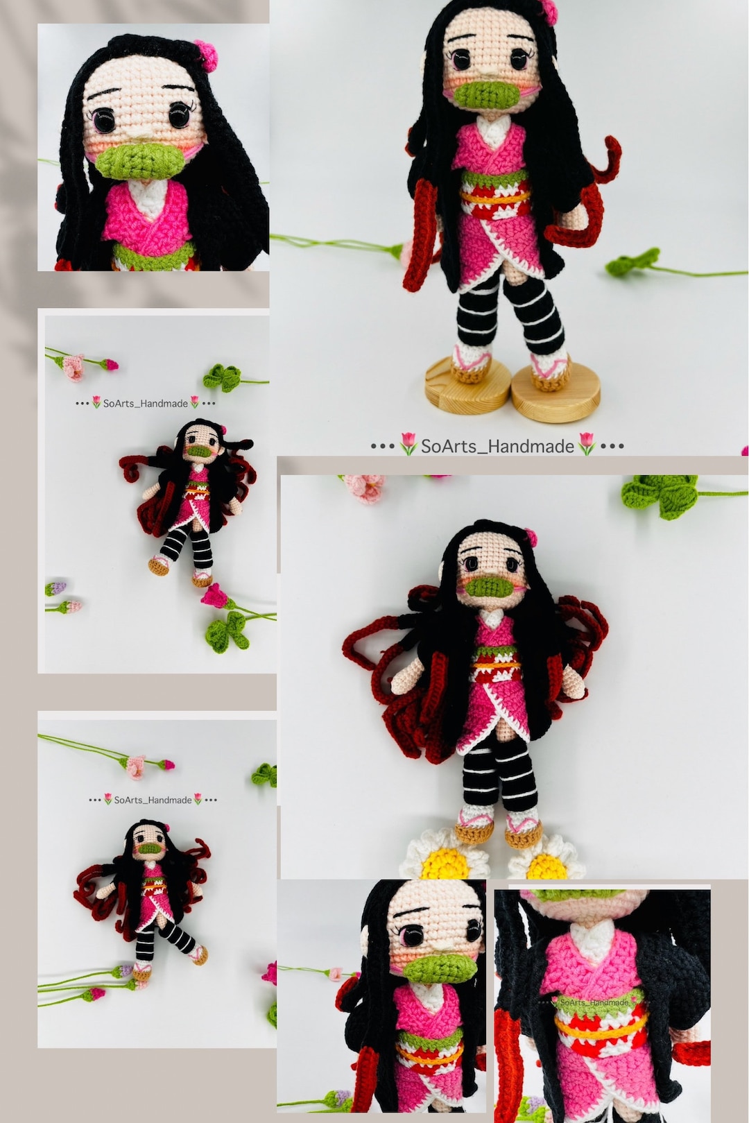 Crocheted Kimono Doll, Anime Inspired Handmade Doll,amigurumi, Manga ...