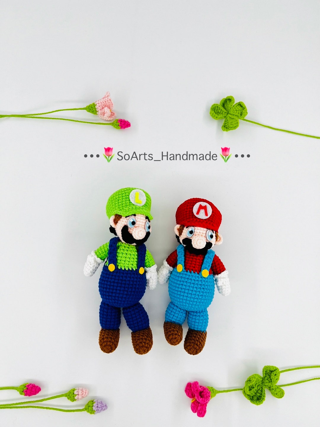 Crochet Mario Bros/crochet Mario/crochet Luigi/ Crochet Amigurumi Doll ...