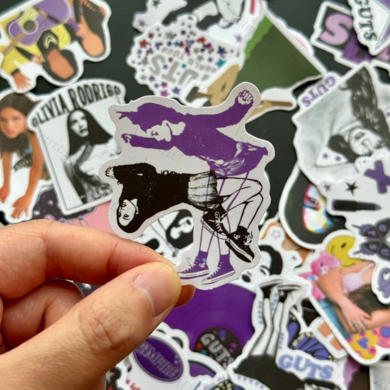 Livvy Liv Rodrigo Fan Sticker 50 PCS A Set Skateboard GUTS Journals ...
