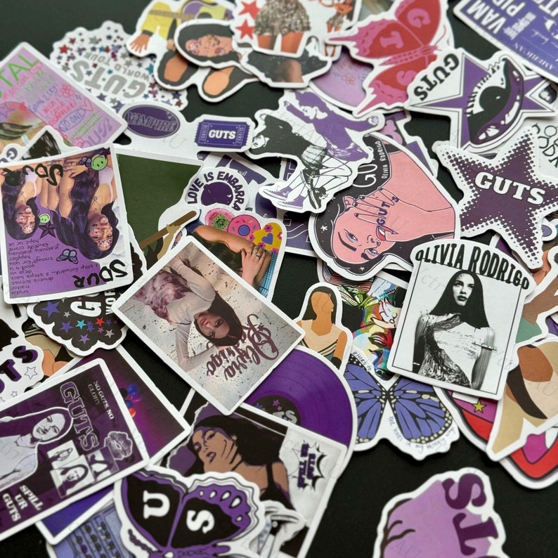 Livvy Liv Rodrigo Fan Sticker 50 PCS A Set Skateboard GUTS Journals ...
