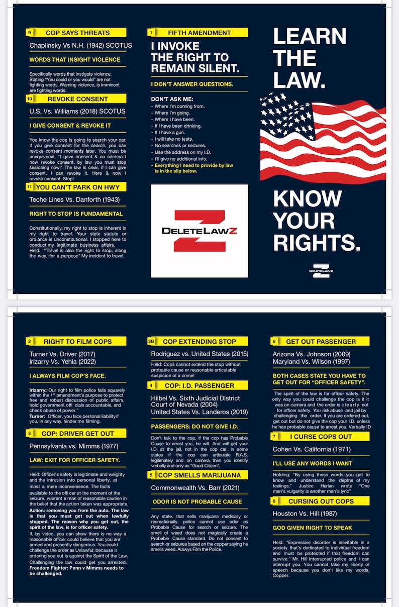 Trifold / Cop Card Bundle (digital) Print at Home - Etsy