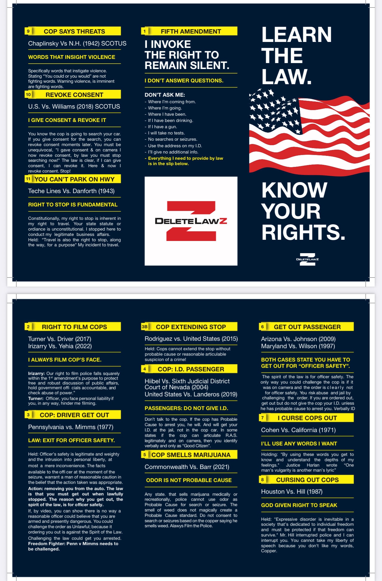 Trifold / Cop Card Bundle (digital) Print at Home - Etsy