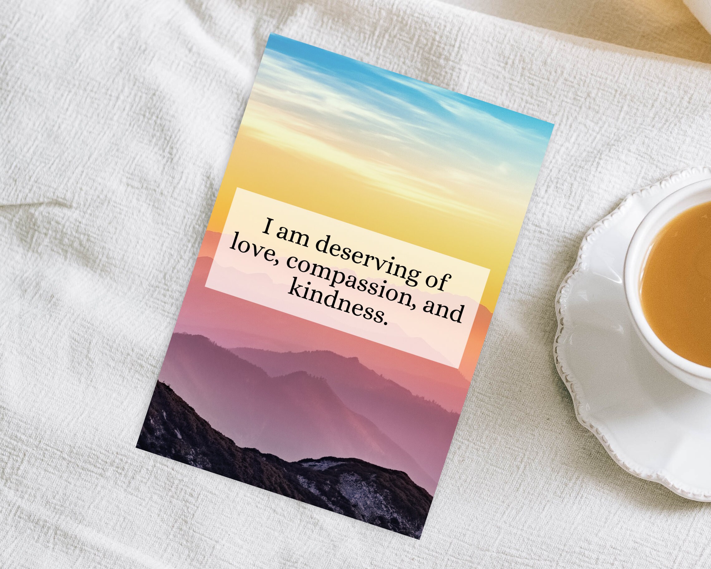 Printable Positive Affirmation Cards for Depression Relief, Digital ...