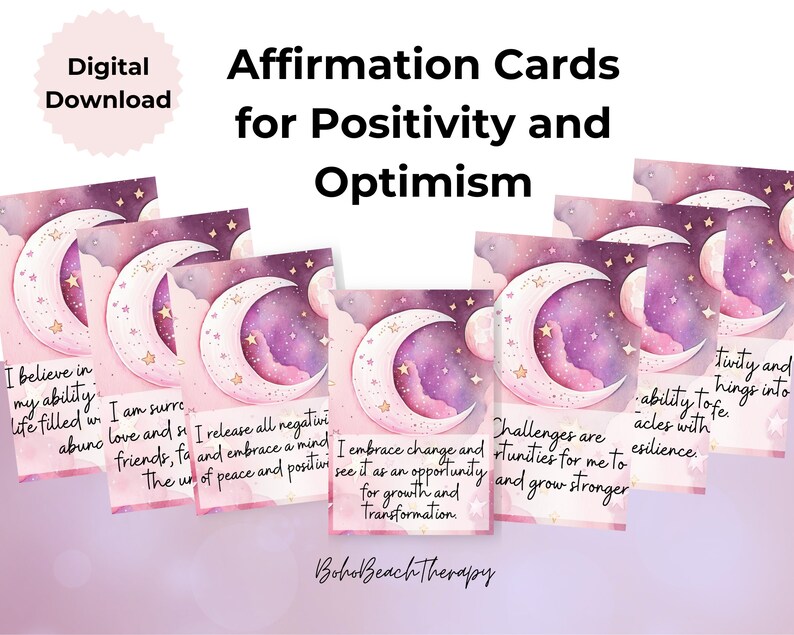Printable Gratitude Affirmation Cards, Positive Affirmations, Digital Affirmation Cards, Daily ...