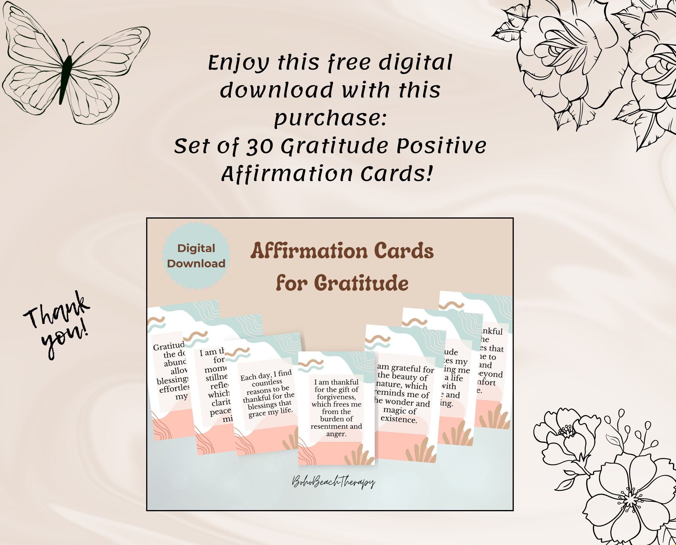 Printable Positive Affirmation Cards for Self-love, Digital Positive ...