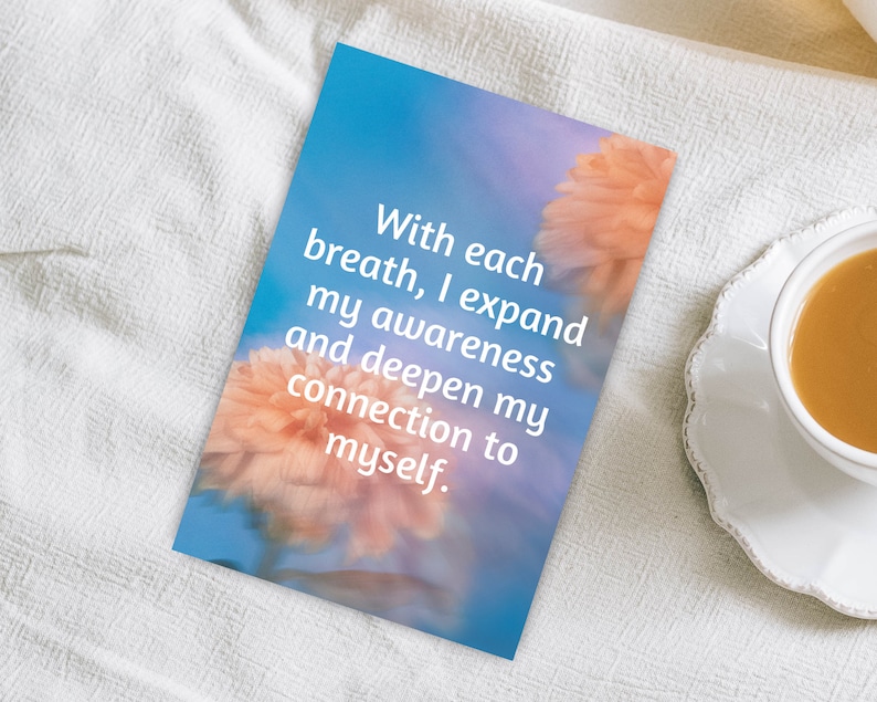 Printable Breathwork Affirmations, Positive Affirmations, Digital ...
