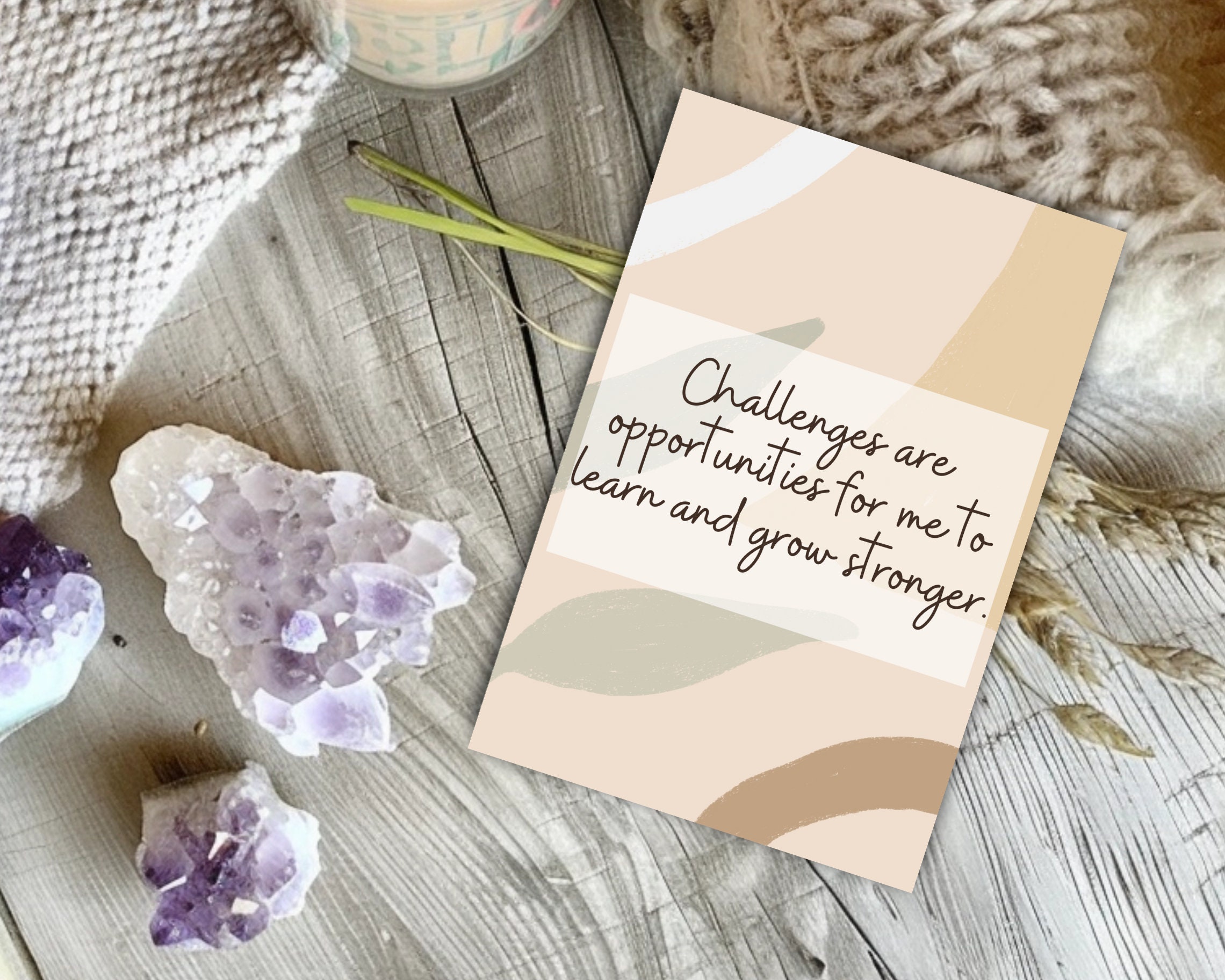 Affirmation Cards for Positive Thinking and Optimism, Self Care Cards ...