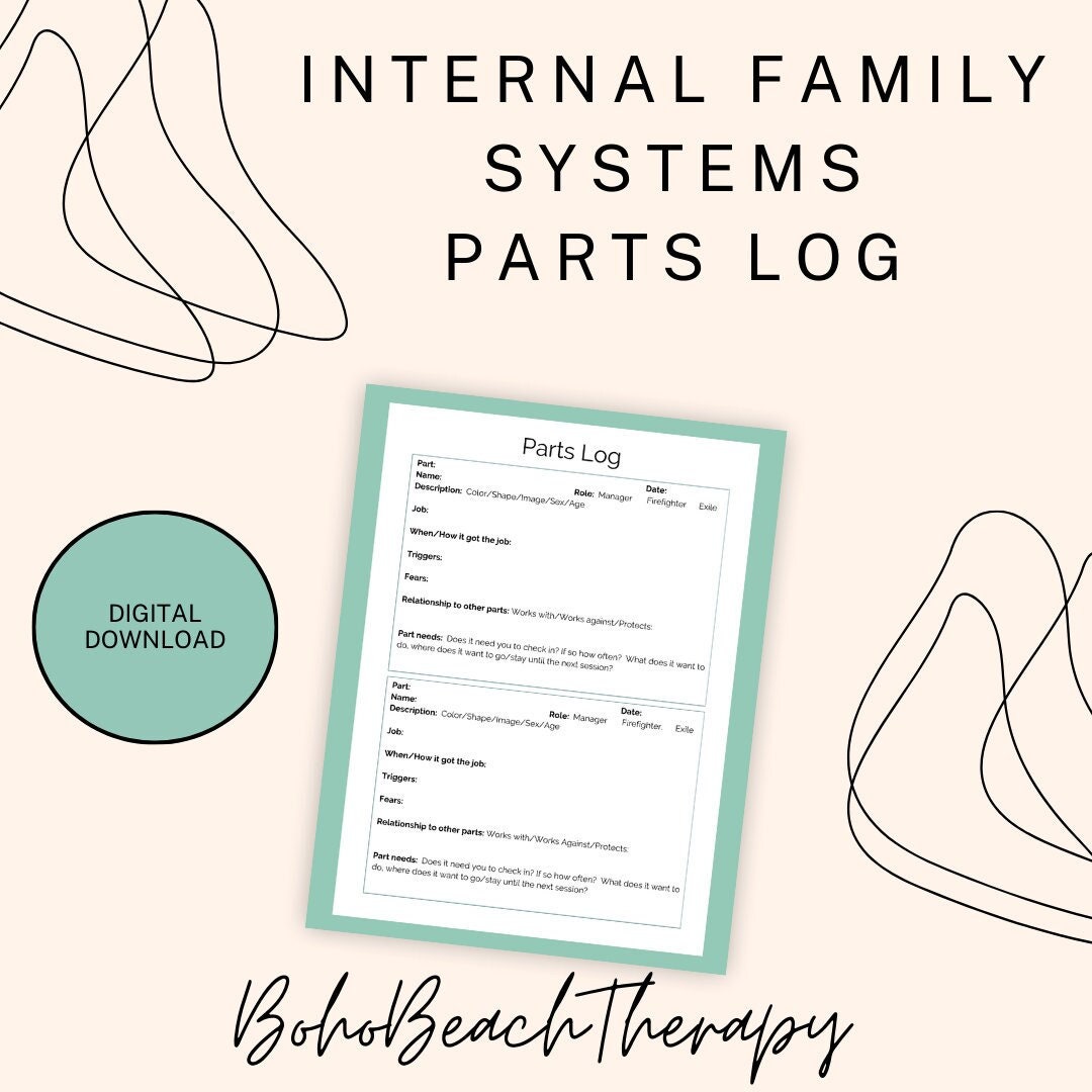 Internal Family Systems (IFS) Parts Log, Parts Work, Tracking Parts ...