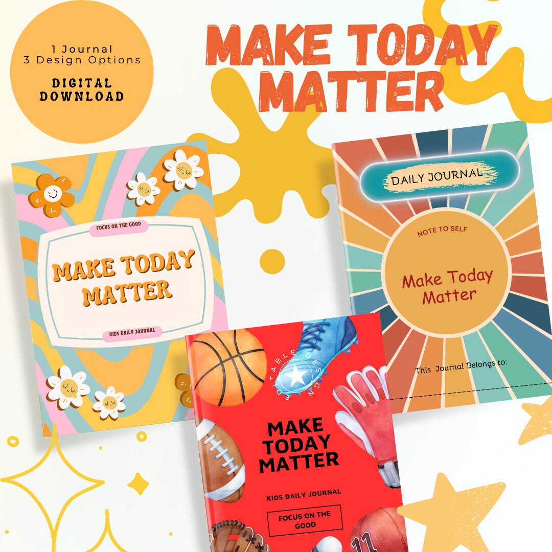 Kids Daily Printable Journal, Daily Emotional Regulation, Awareness ...