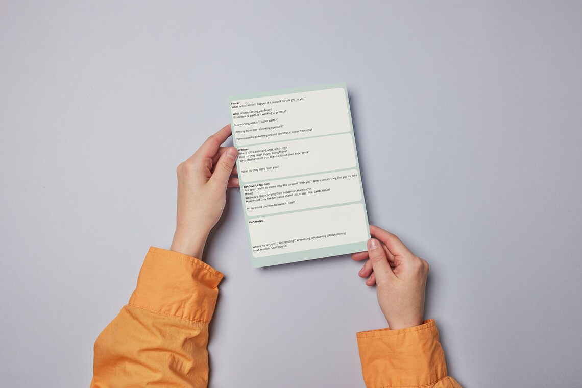 Internal Family Systems (IFS) Note Template for Therapists, Tools for ...